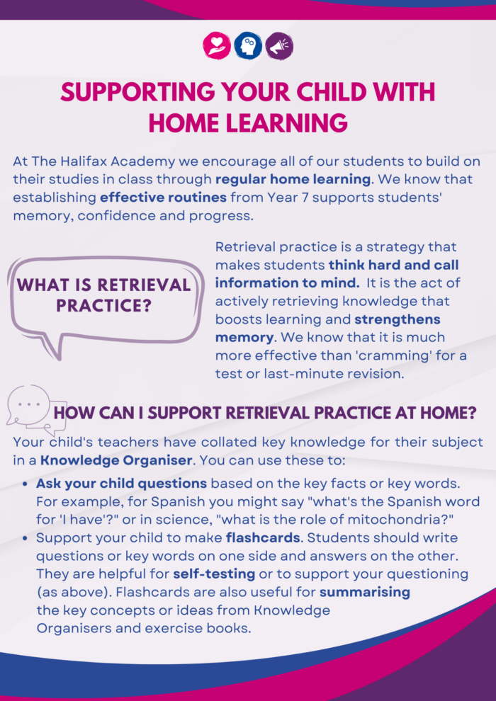Home Learning – Secondary – The Halifax Academy